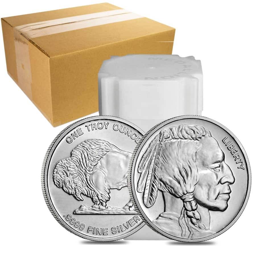1 oz Pure Silver Liberty Round - Buffalo - Bullion Mart