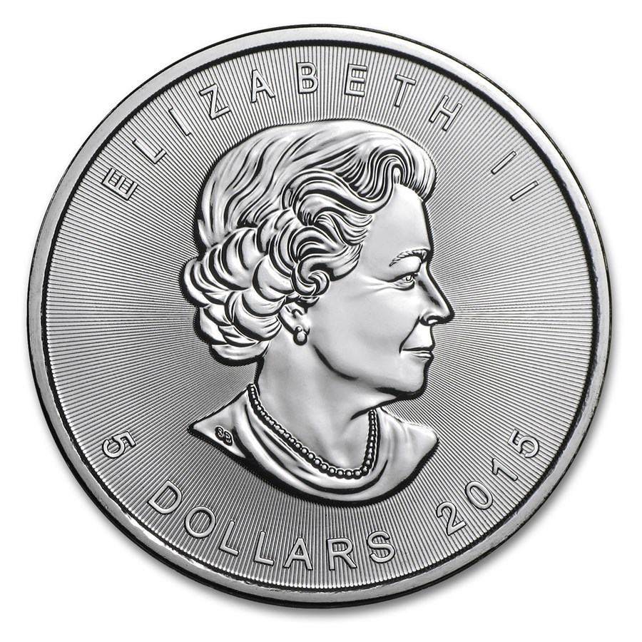 2015 1 Oz Canadian Silver Maple Leaf Bullion Mart