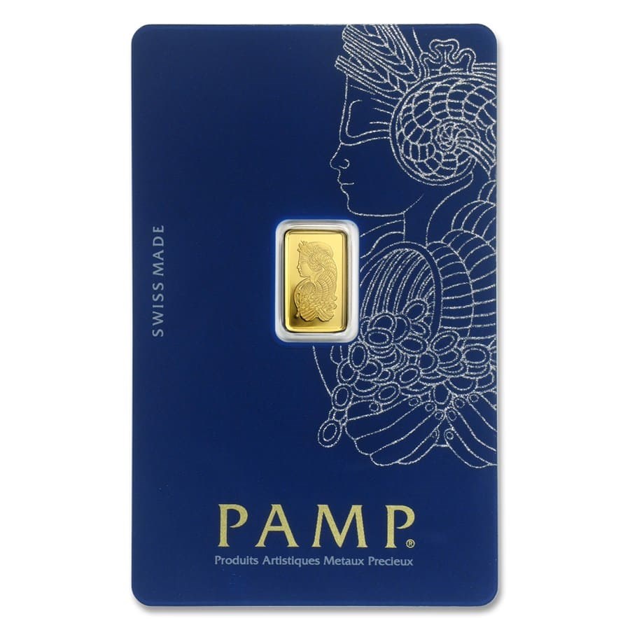 1 Gram Gold PAMP Suisse Lady Fortuna w certificate Bullion Mart