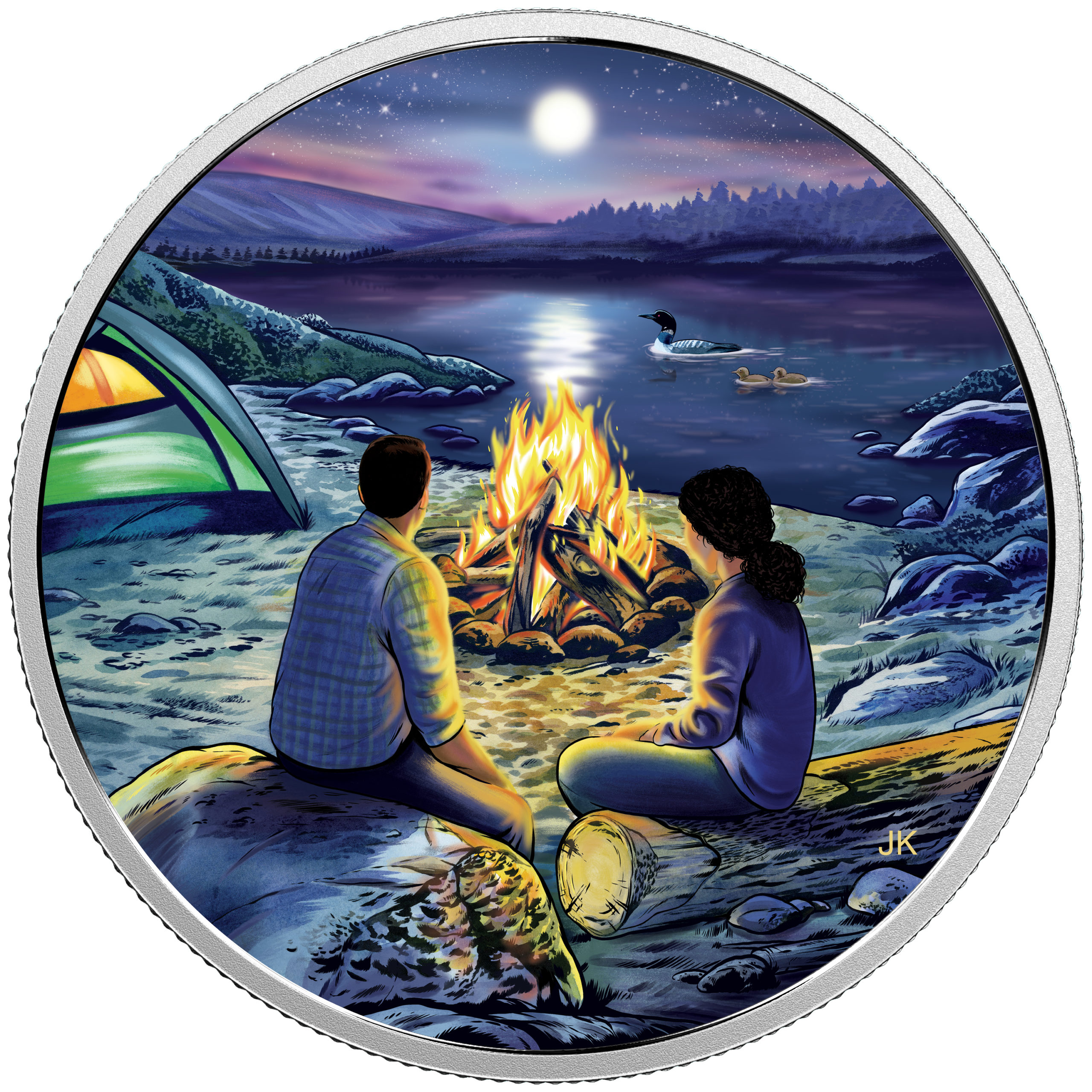 2017 $15 FINE SILVER COIN GREAT CANADIAN OUTDOORS: AROUND THE CAMPFIRE ...