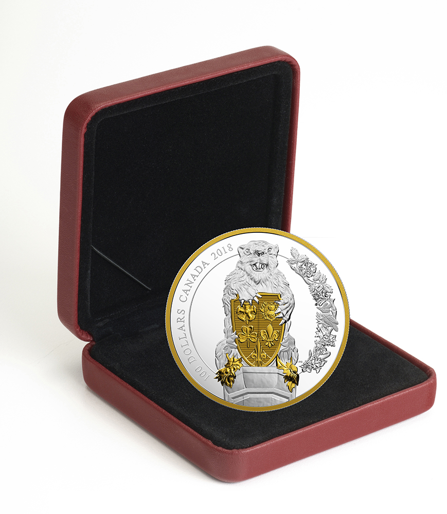 $100 FINE SILVER COIN KEEPERS OF PARLIAMENT THE BEAVER