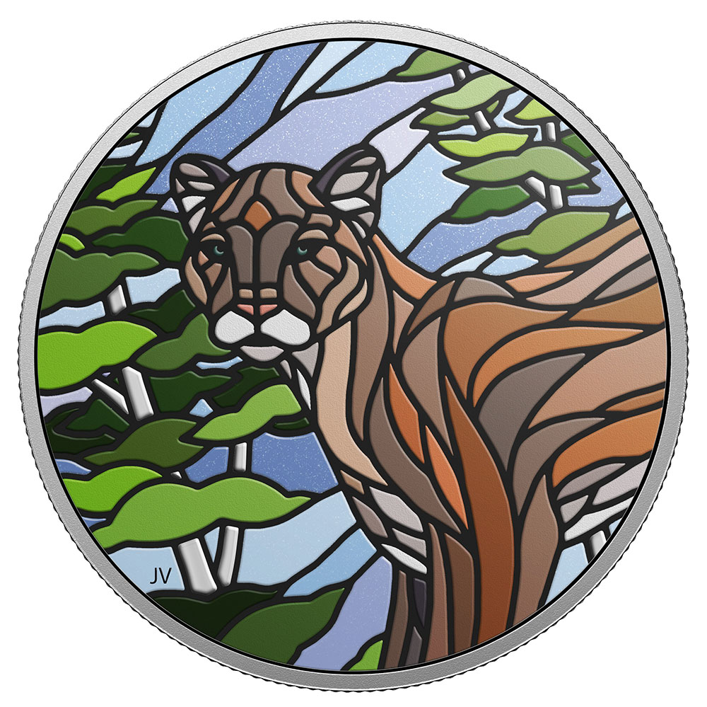 2018 $20 Fine Silver Coin Canadian Mosaics – Cougar | Bullion Mart