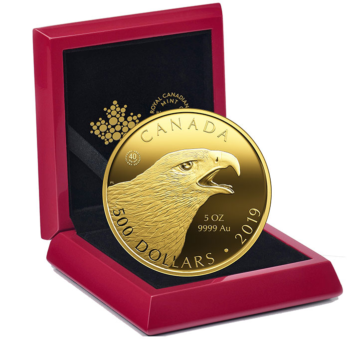 2019 $500 PURE GOLD COIN - BIRDS OF PREY: THE GOLDEN EAGLE - Bullion Mart