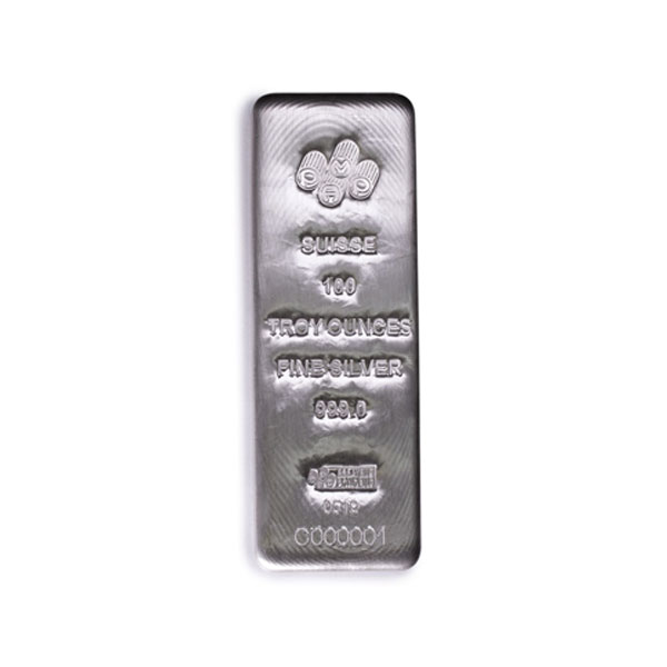 100 oz PAMP Silver Bar - Bullion Mart
