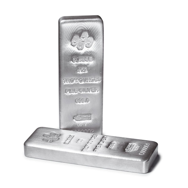 100 oz PAMP Silver Bar - Bullion Mart