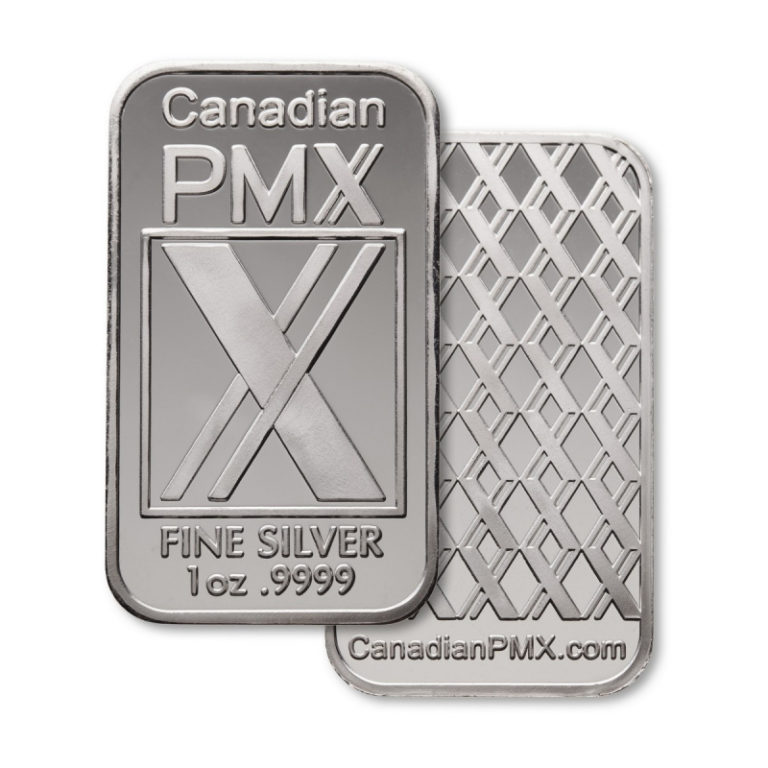 1 oz Canadian PMX Corp Silver Bar - Bullion Mart