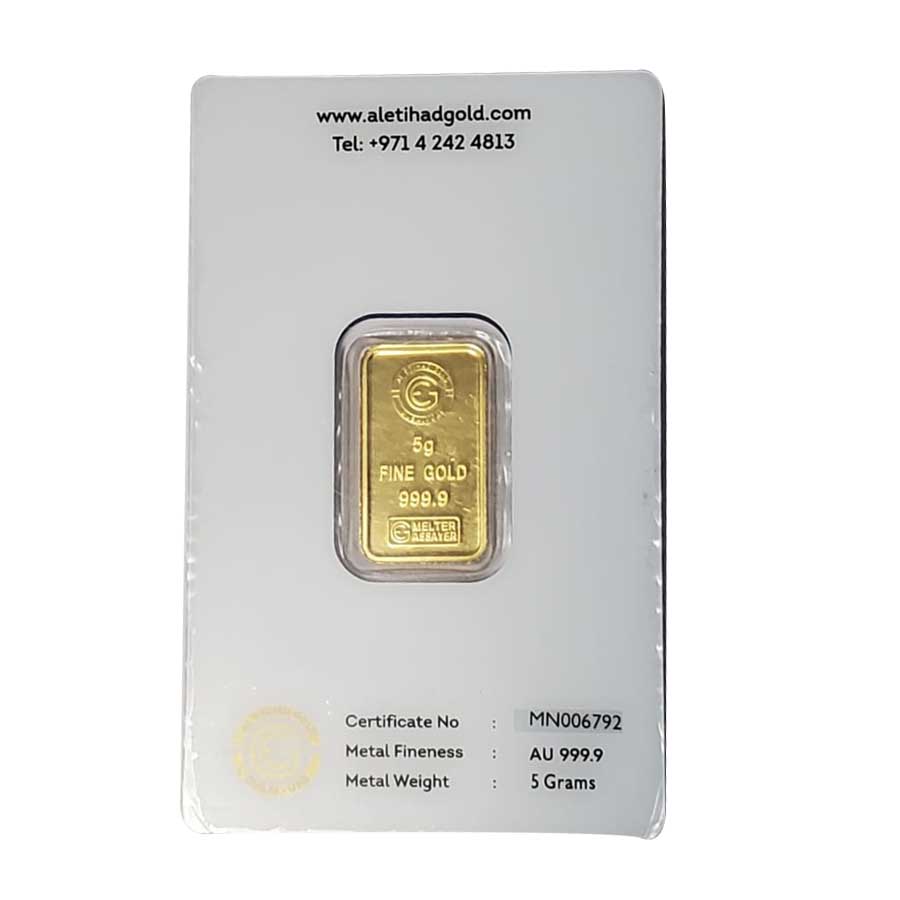 5 Gram Lily Gold Bar - Al Etihad Gold Refinery UAE - Bullion Mart ...