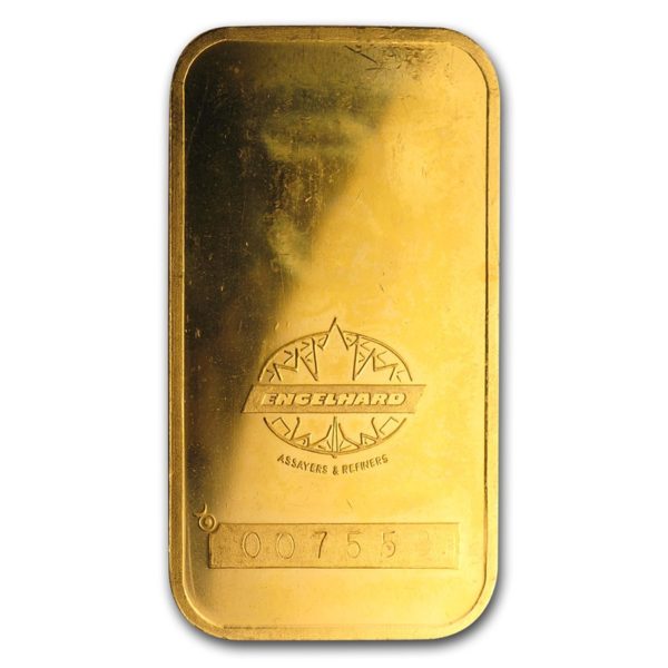 1 oz Gold Bar - Engelhard (Scotiabank, Maple Design Reverse) - Bullion Mart