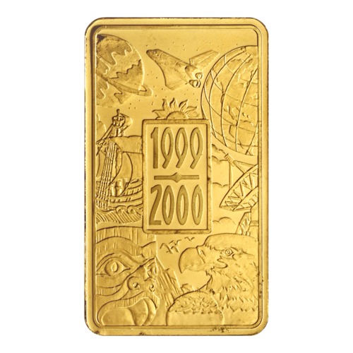 1 oz RCM 1999 - 2000 Millennium Celebration Gold Bar - Bullion Mart