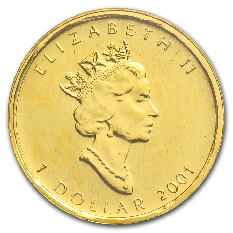 2001 1/20 Oz Maple Leaf Gold Coin - Bullion Mart
