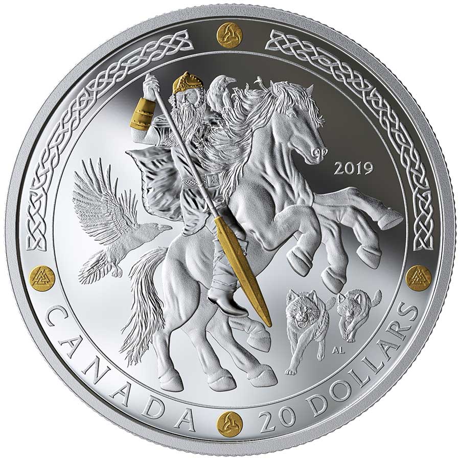 2019 Pure Silver Gold-Plated Coin - Norse Gods: Odin [171740] - Bullion ...