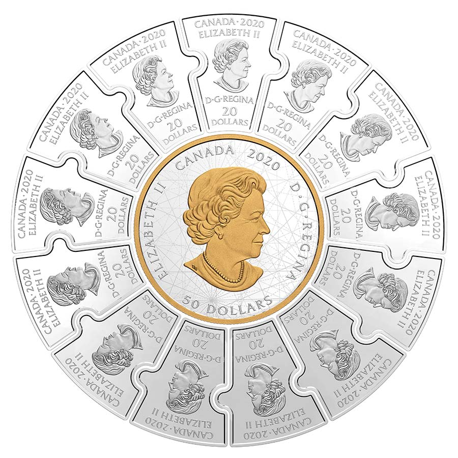 2020 Pure Silver Puzzle Coin Set – The Four Winds: Pathfinders in ...