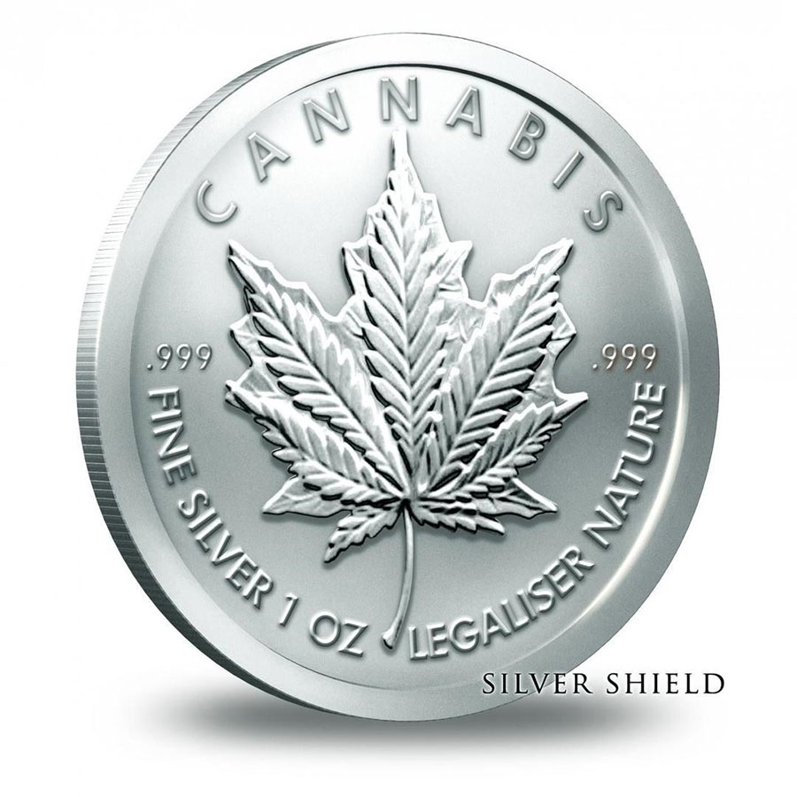 2013 1 oz .999 Fine Silver Coin Cannabis "Legaliser Nature" Silver ...
