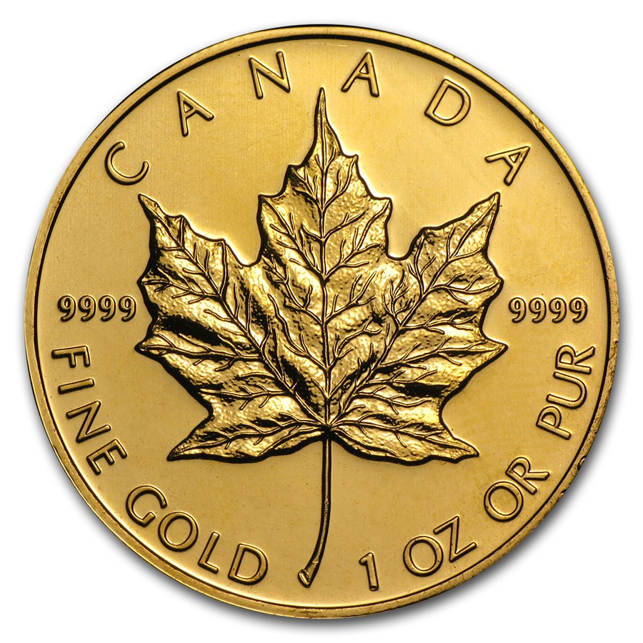 1 Oz Maple Leaf Gold Coin (Random Year)