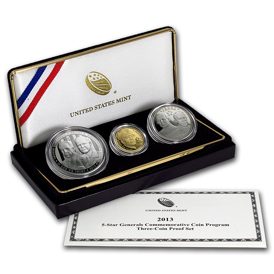 2013 3-Coin Commem Five Star General Proof Set - Bullion Mart
