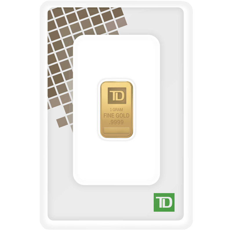 TD Bank 1g Pure Gold Bar in Assay | TD Canada | Bullion Mart