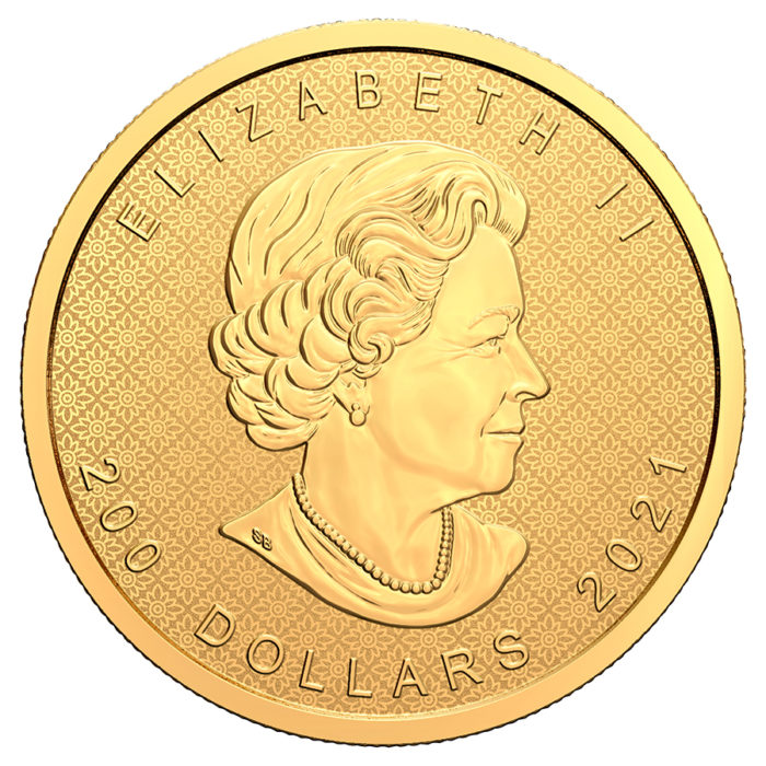 2021 $200 Pure Gold Coin The Classical Maple Leaf - Bullion Mart