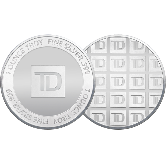 1 oz TD .999 Pure Silver Round - Bullion Mart