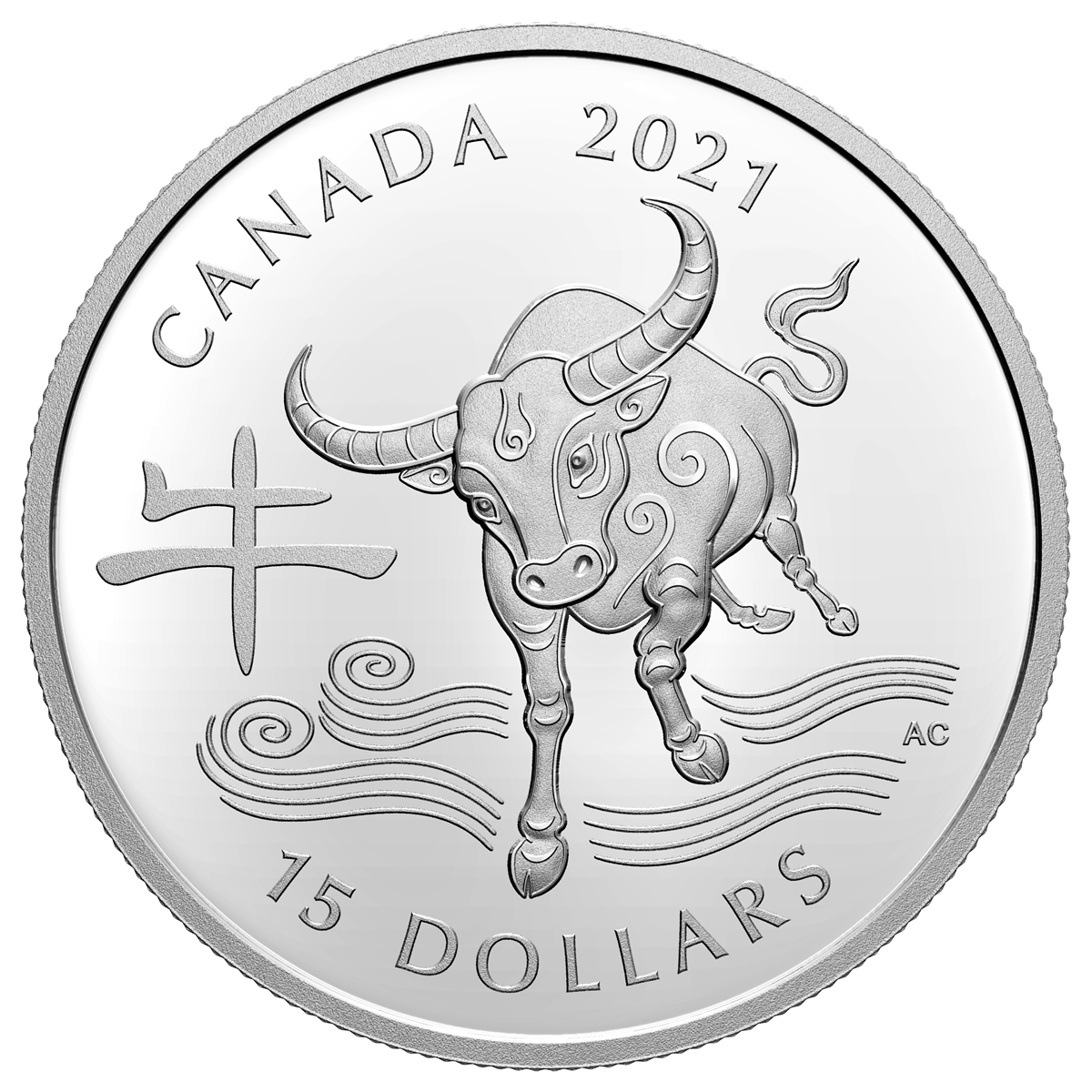 2021 $15 Year Of The Ox - Pure Silver Coin [144061] - Bullion Mart