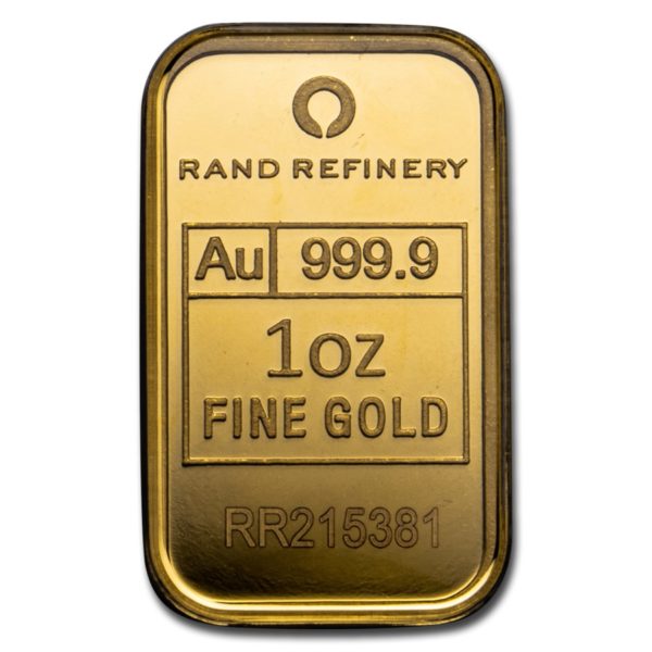 1 oz Rand Refinery Gold Bar (New w/ Black Assay) - Bullion Mart