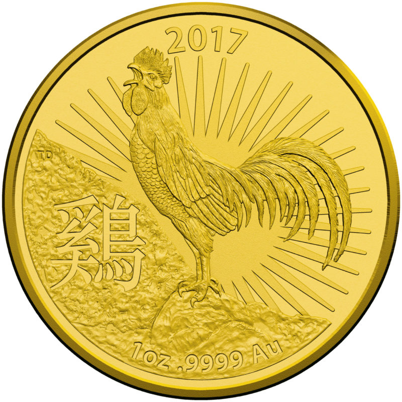 2017 Lunar Series Year of the Rooster Coin 1 Oz - Bullion Mart