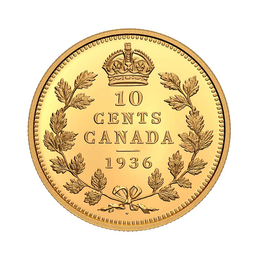 2021 10-Cent Pure Gold Coin - Canada’s Rarest Coins: The 1936 Dot 10 ...