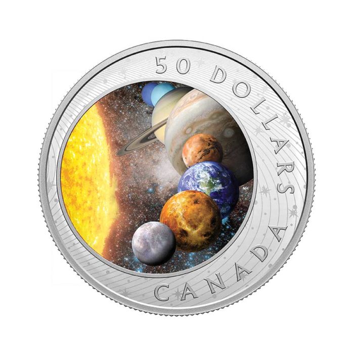 2021 $50 Fine Silver Coin - The Solar System - Bullion Mart