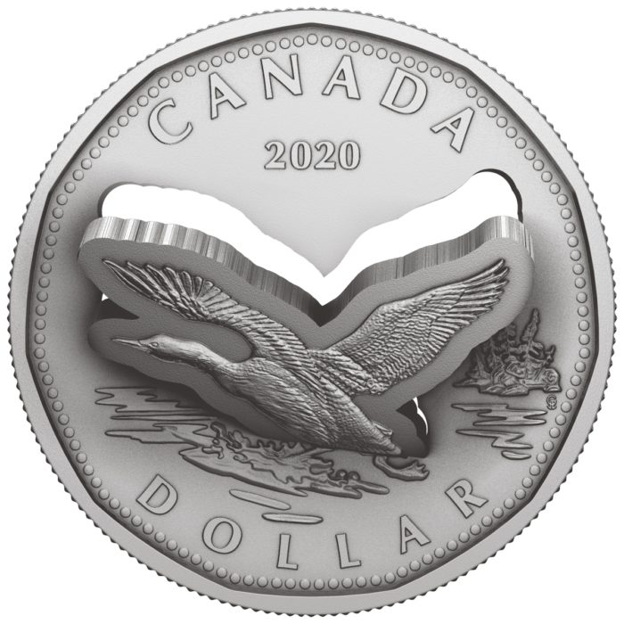 2021 $1 Flying Loon - Pure Silver Coin - Bullion Mart