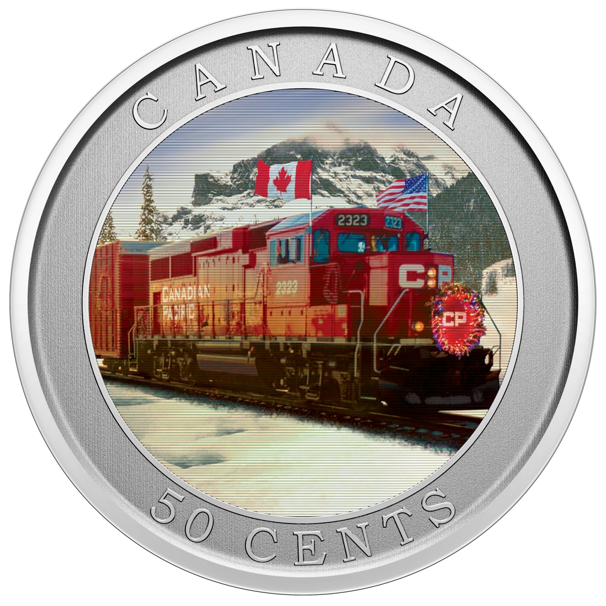 2022 50-Cent CP Holiday Train Lenticular Coin - Bullion Mart