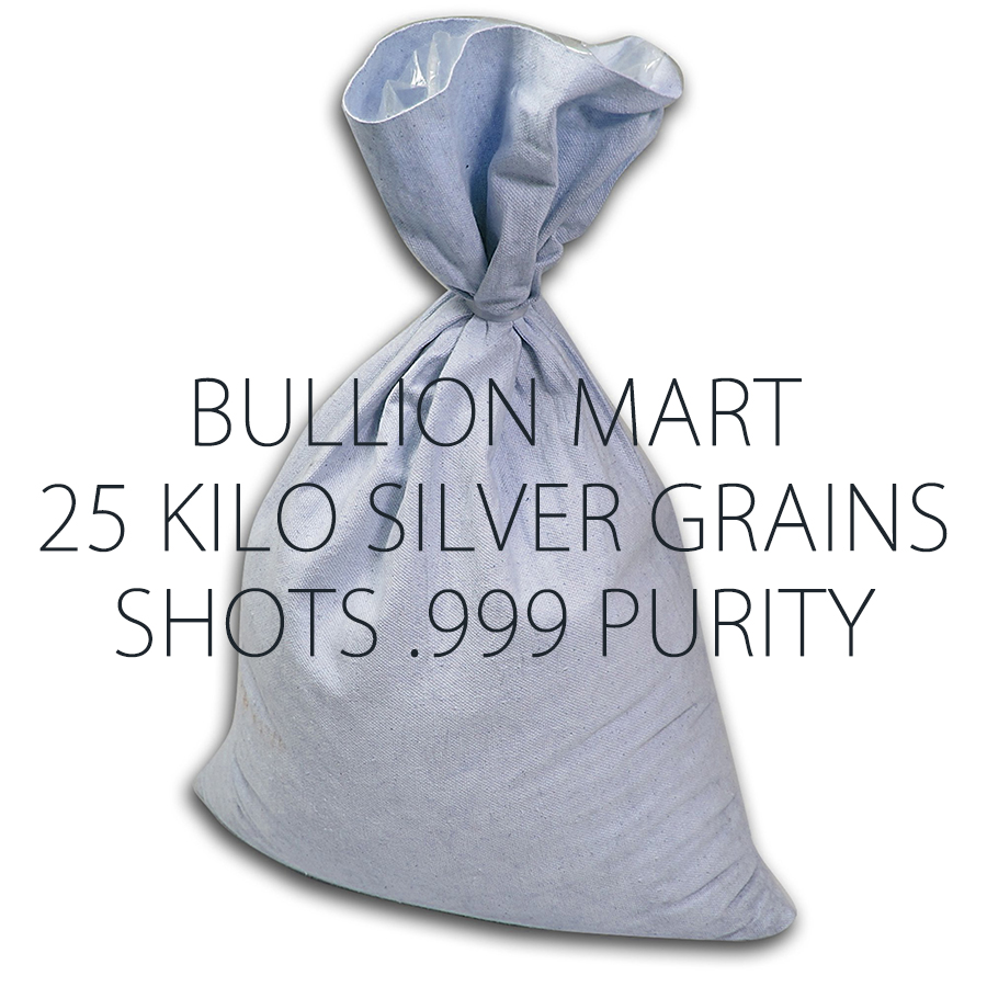 25 Kilo Fine Silver Grains .999 - Bullion Mart