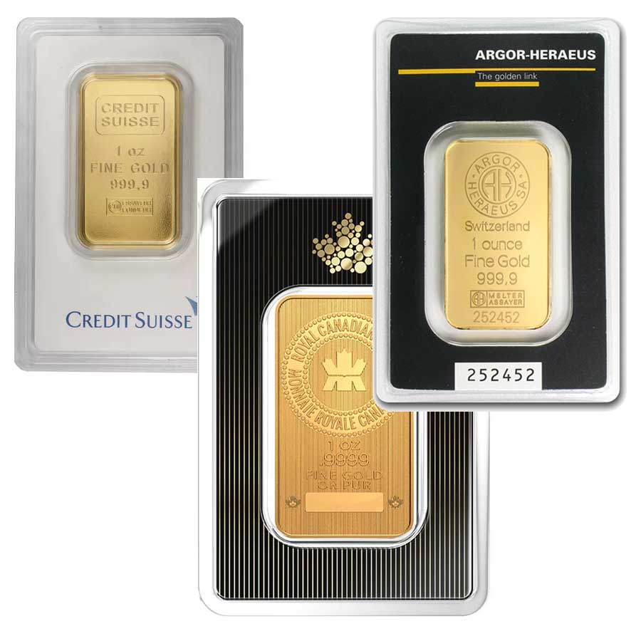 1 oz Gold Bars Combo - 3 Bars - Bullion Mart | Dubai | UAE