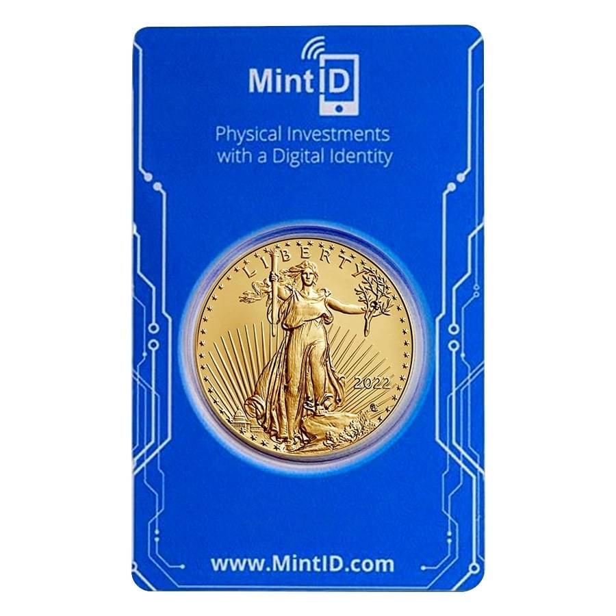 2022 1 oz Gold American Eagle $50 Coin BU (In MintID NFC Scan ...
