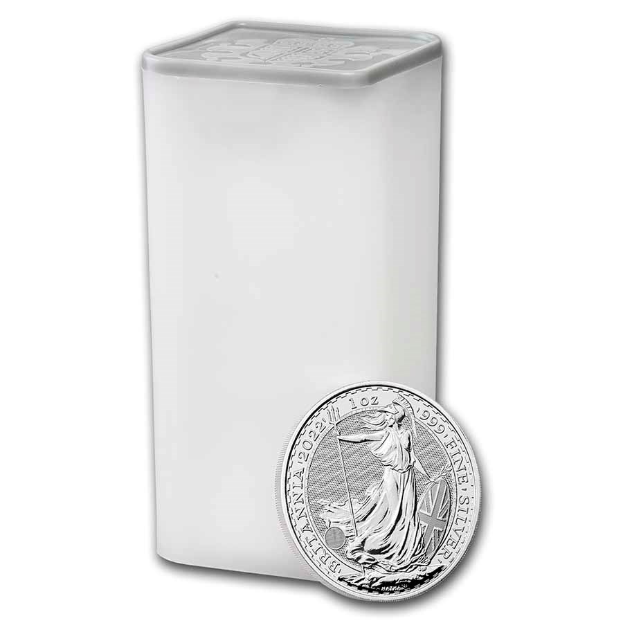 2022 Great Britain 1 oz Britannia Pure Silver Coin (Tube of 25 ...