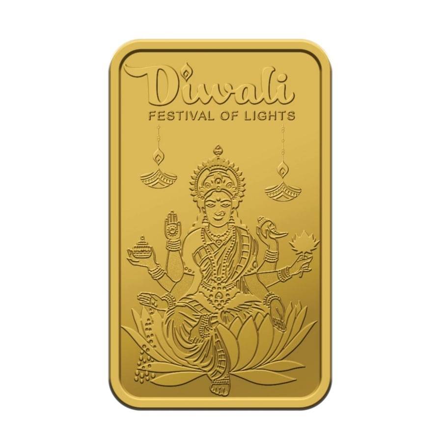 2022 5 gram PAMP Suisse Diwali Lakshmi Gold Bar .9999 Fine (In Assay ...