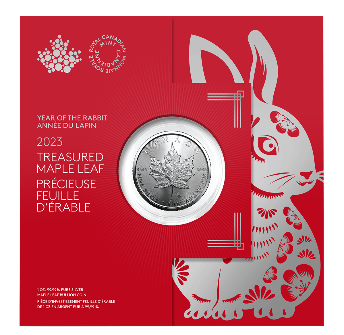 2023 $5 1 oz. 99.99% Pure Silver Coin – Treasured Silver Maple Leaf ...