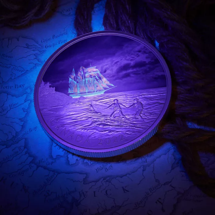 2022 $50 Canadian Ghost Ship - Pure Silver Coin - Bullion Mart