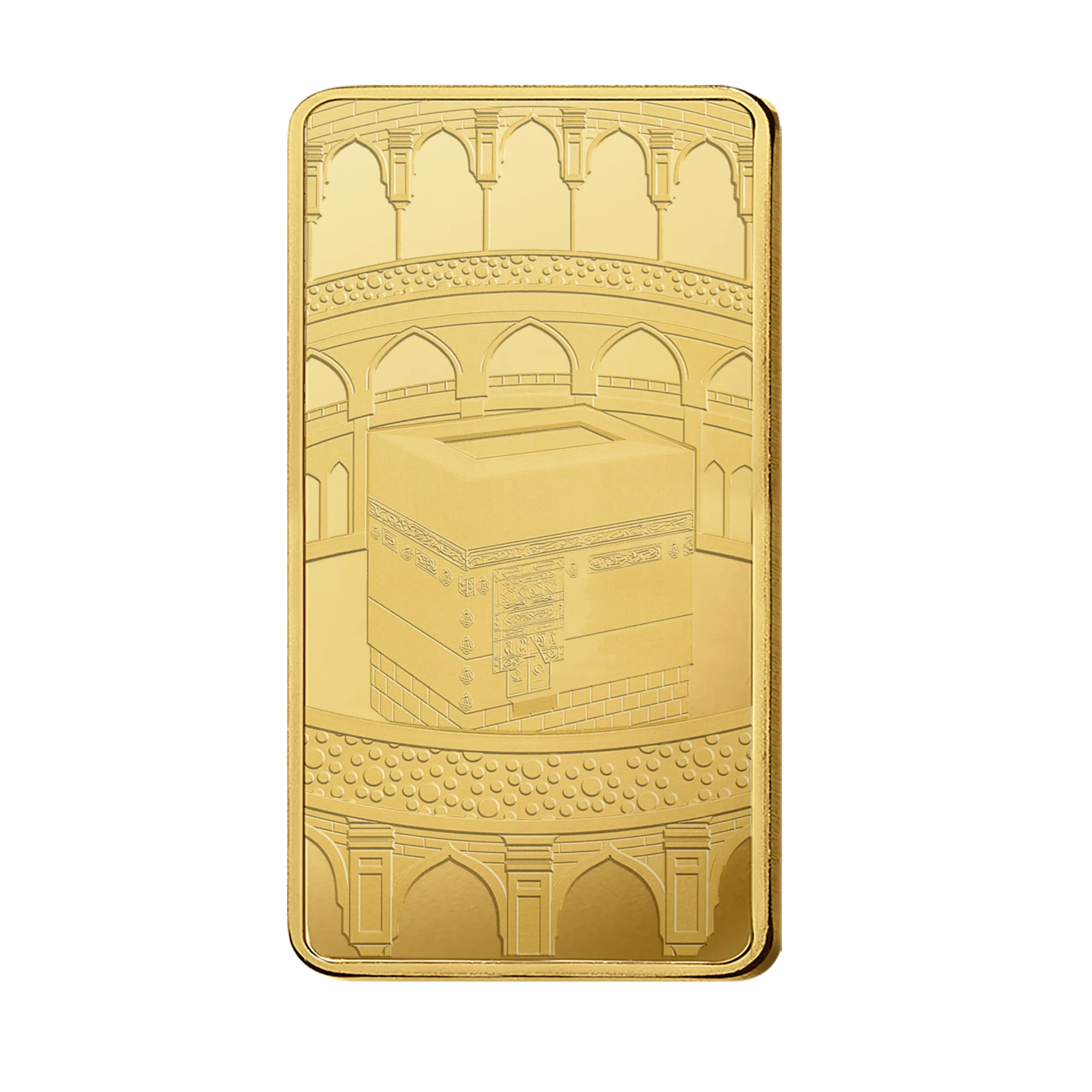 15 gram Pure Gold Kaabah Bar 0.9999 - RG Refinery, UAE - Bullion Mart