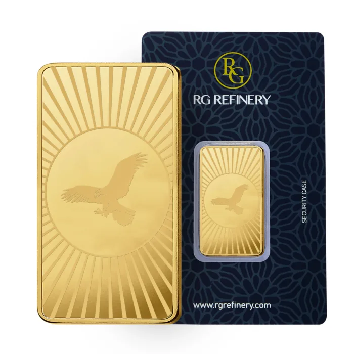 20 gram Pure Gold Falcon Bar 0.9999 - RG Refinery, UAE - Bullion Mart