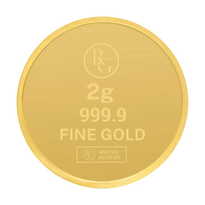 2 Gram Pure Gold Coin 0.9999 - RG Refinery, UAE - Bullion Mart | Dubai ...