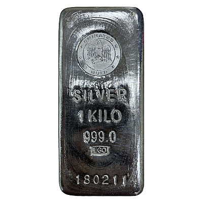 1 Kilo (Kg) Emirates Pure Silver Cast Bar - Bullion Mart | Dubai | UAE