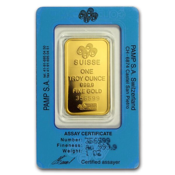 1 oz Gold Bar - PAMP Suisse (Gold Dream, In Assay) - Bullion Mart