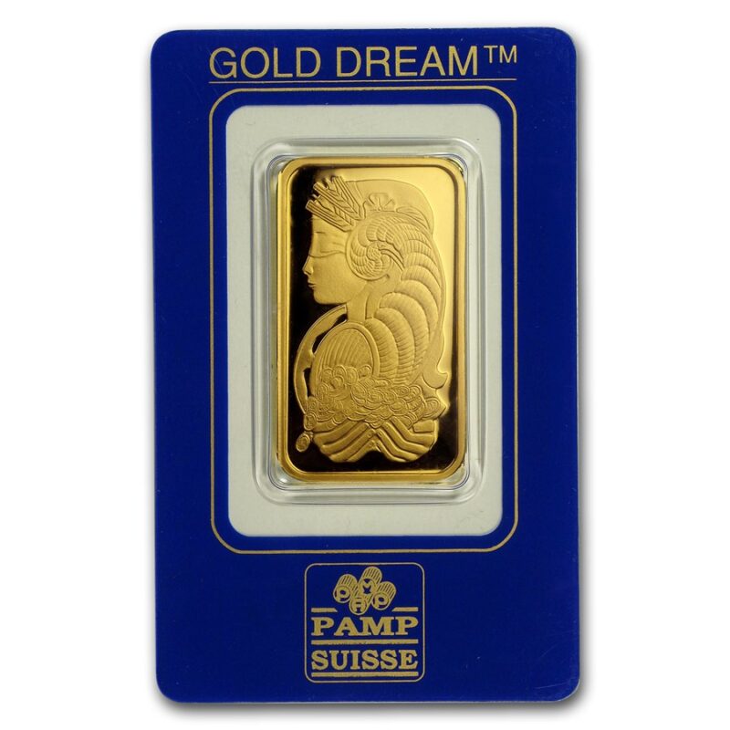 1 oz Gold Bar - PAMP Suisse (Gold Dream, In Assay) - Bullion Mart