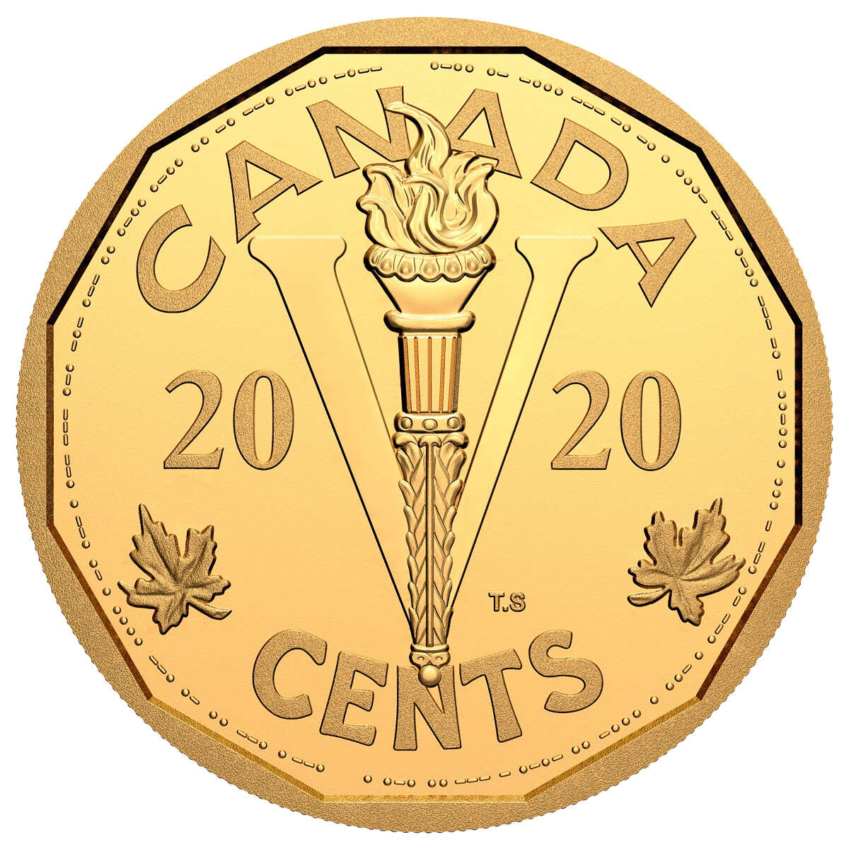 2020 5c The End of the Second World War: The Victory Nickel - Pure Gold ...