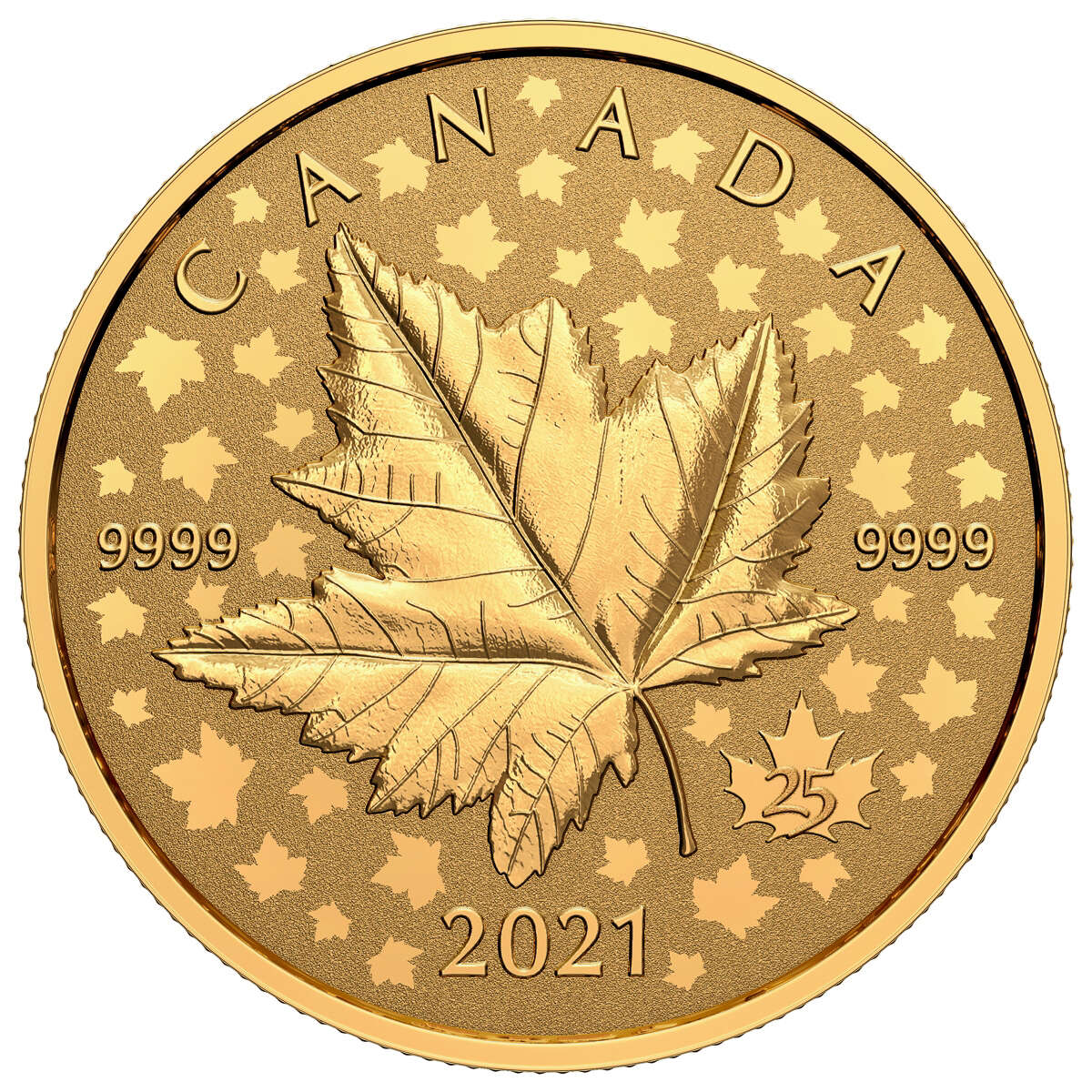 2021 $200 Maple Leaf Celebration - Pure Gold Piedfort Coin - Bullion Mart