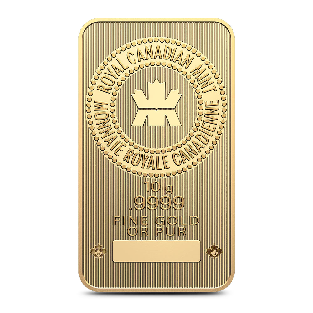 10 Gram (RCM) Royal Canadian Mint Gold Bar (w/ Assay) - Bullion Mart